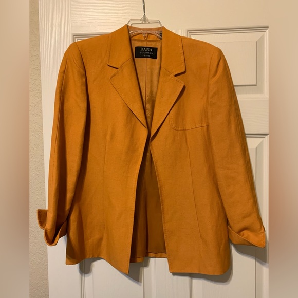 Jackets & Coats | Womens Mustard Yellow Linen Suit Jacket | Poshmark